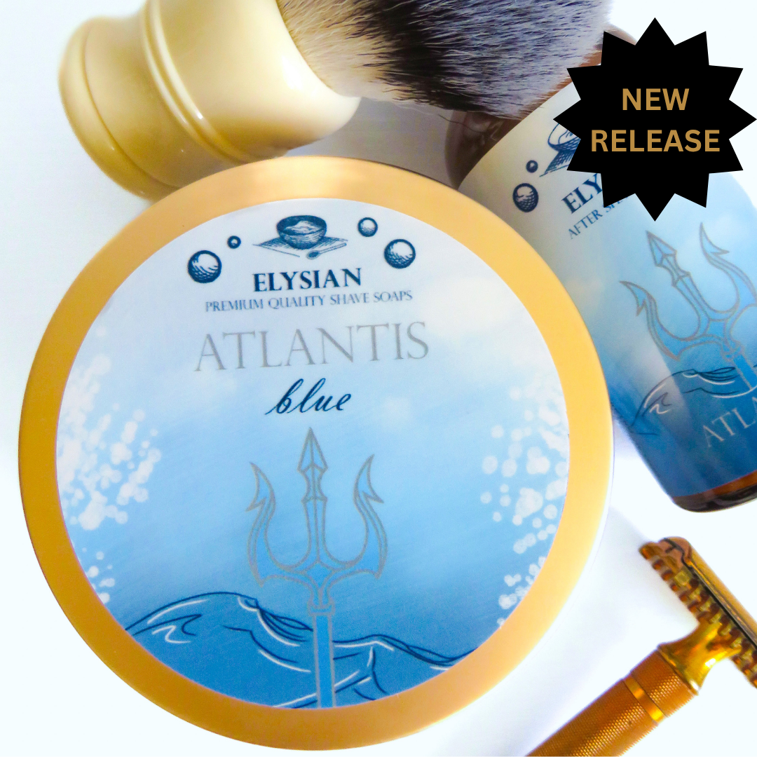 Atlantis Blue Men's Shaving Soap, Cashmere Base, 4 oz | Elysian Soap Shop 2405 Route 115 ...